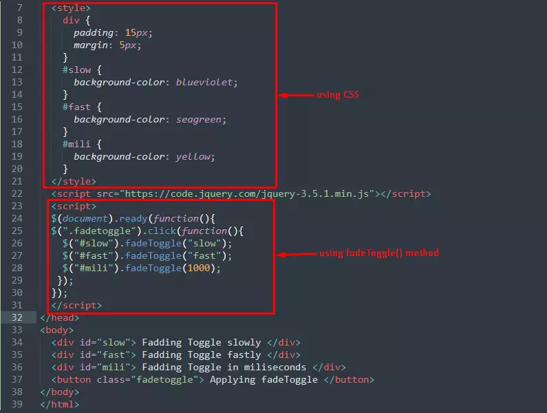 JQuery Fading Methods များကို ရှင်းပြထားသည်။ 10577_10