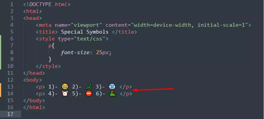 HTML ۾ Emojis ڪيئن استعمال ڪجي 10589_1