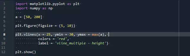 Matplotlib вертикална линия 10611_1