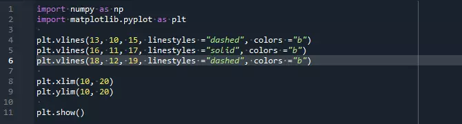 Matplotlib ठाडो रेखा 10611_5