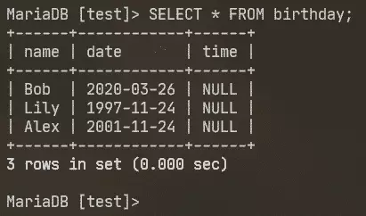 Werk met MySQL-MariaDB Datum en Tyd 10617_5