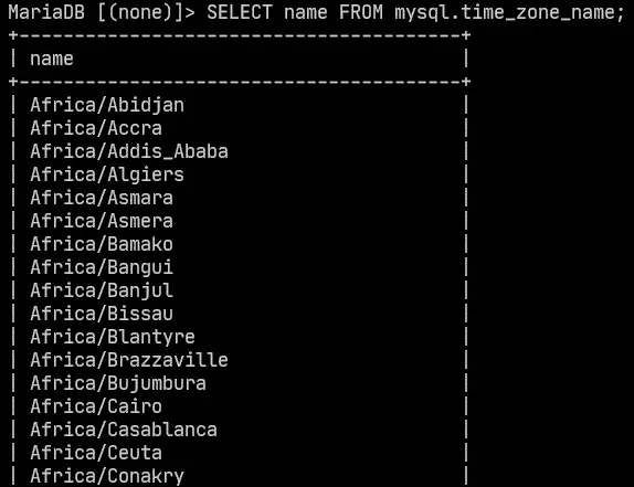 Ħidma ma 'MySQL-MariaDB Time Zones 10618_8