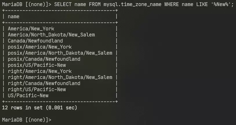 MySQL-MariaDB സമയ മേഖലകളിൽ പ്രവർത്തിക്കുന്നു 10618_9