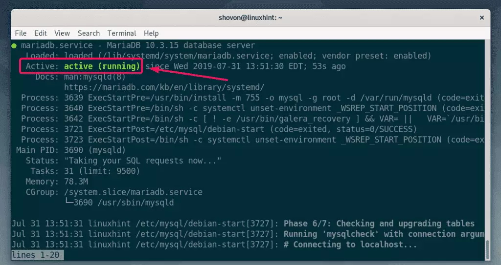 在 Debian 10 上安装 MySQL/MariaDB 10622_11