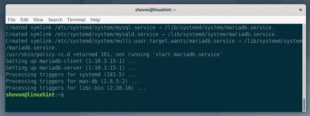 在 Debian 10 上安装 MySQL/MariaDB 10622_6