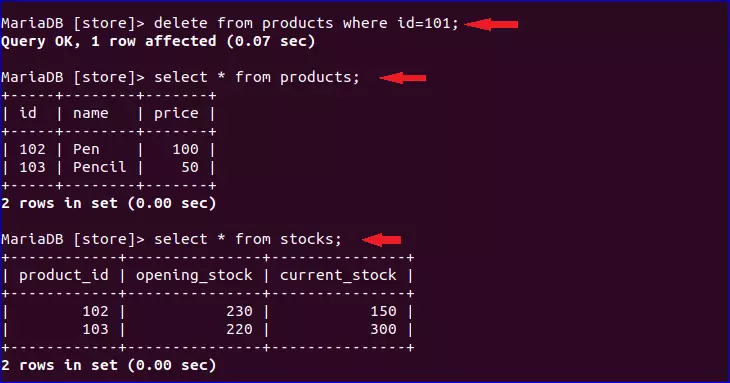 Mësimi i nxitësve të MariaDB 10627_12