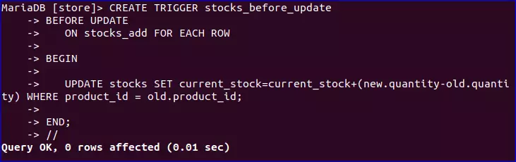 Lär dig MariaDB-triggers 10627_13