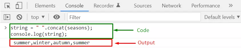 Sådan konverteres array til streng i JavaScript 10660_2