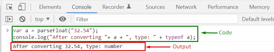 Jinsi ya kubadilisha kamba kuelea kwenye JavaScript 10666_2