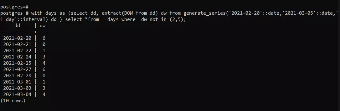 Postgresql Generate_Series kuupäevaseeria loomiseks 10689_10