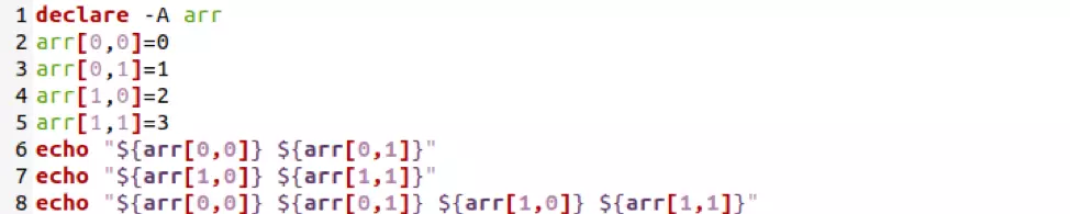 Hur man simulerar en array av arrayer i Bash 10727_5