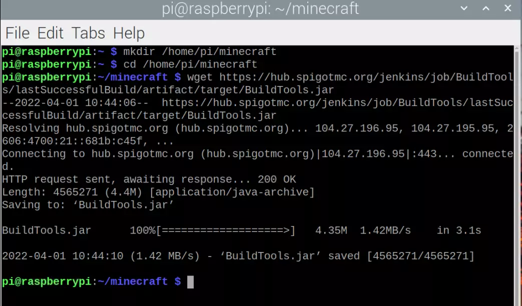 SpigotMC ашиглан Raspberry Pi дээр Minecraft серверийг байрлуул 10743_7