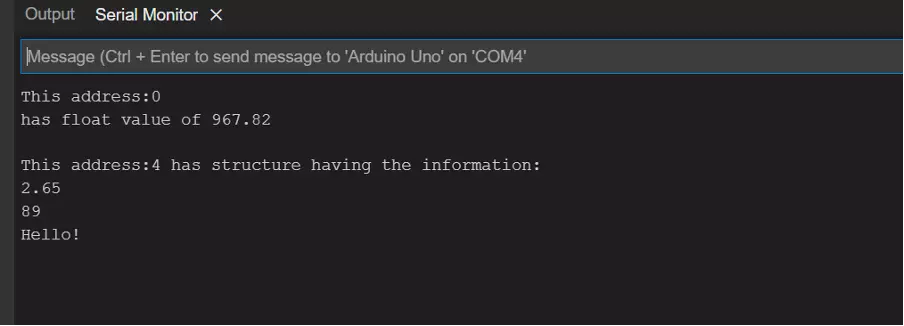 په Arduino کې د EEPROM کتابتون کارولو څرنګوالی 10750_3