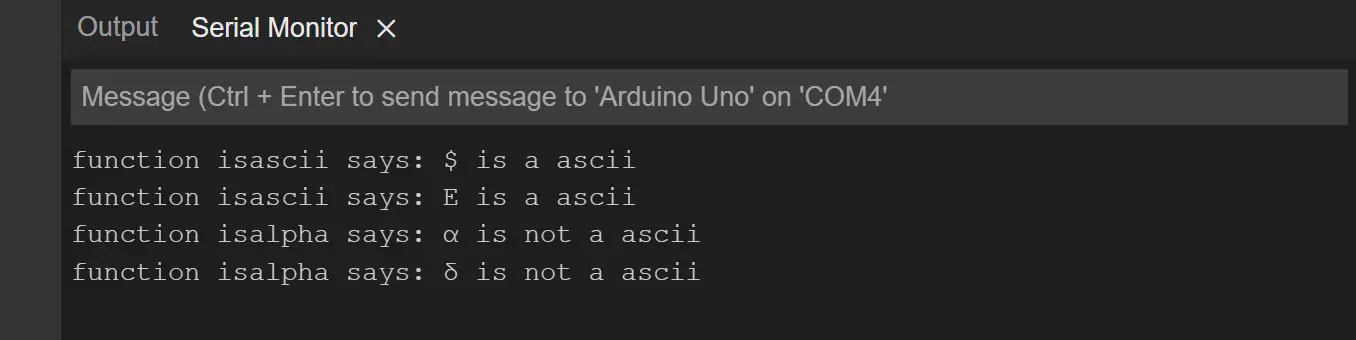Arduino တွင် ဇာတ်ကောင်လုပ်ဆောင်ချက်များ 10764_14