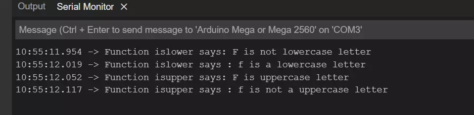 Arduino တွင် ဇာတ်ကောင်လုပ်ဆောင်ချက်များ 10764_2