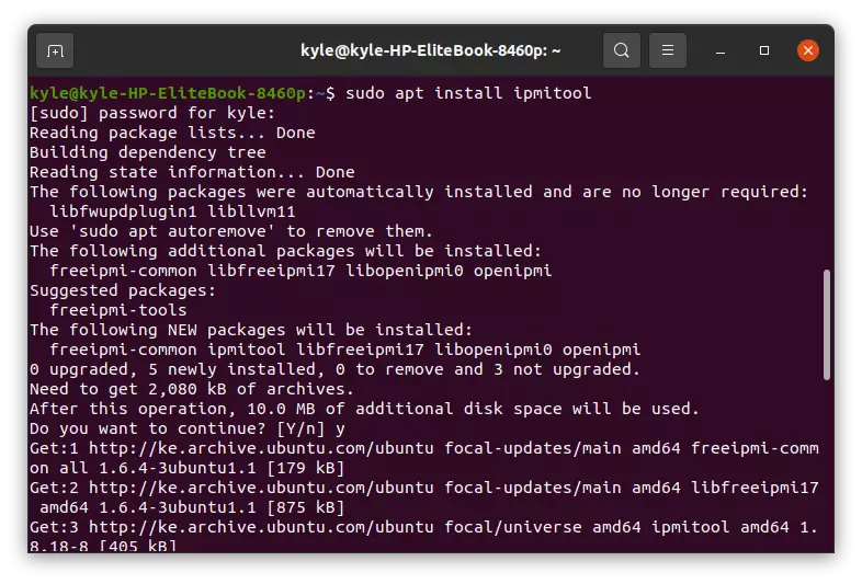 IPMI Linux Umyalelo