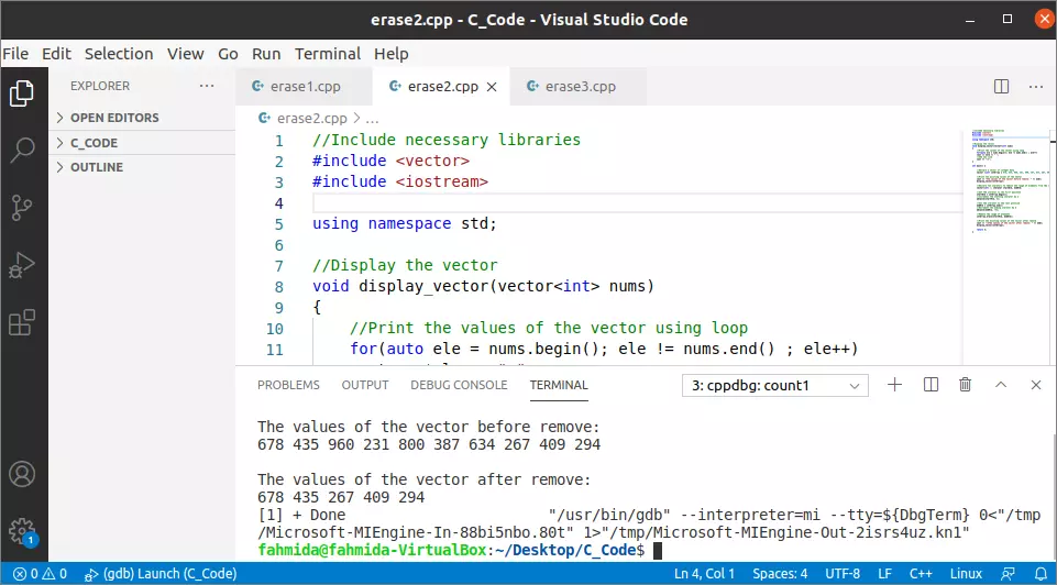 C++의 벡터 지우기() 함수 10822_2