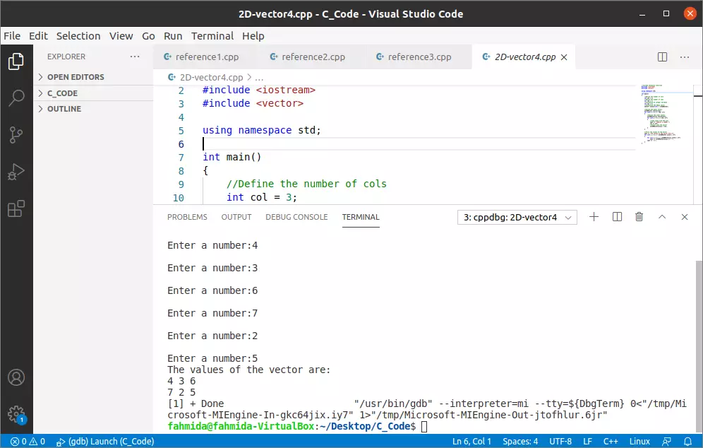 C++ ലെ 2-ഡൈമൻഷണൽ വെക്റ്റർ 10825_4