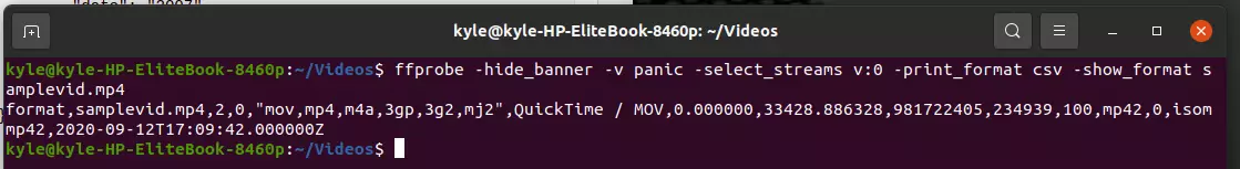 ffprobe Linux Command Isibonelo Ukusetshenziswa 1082_12