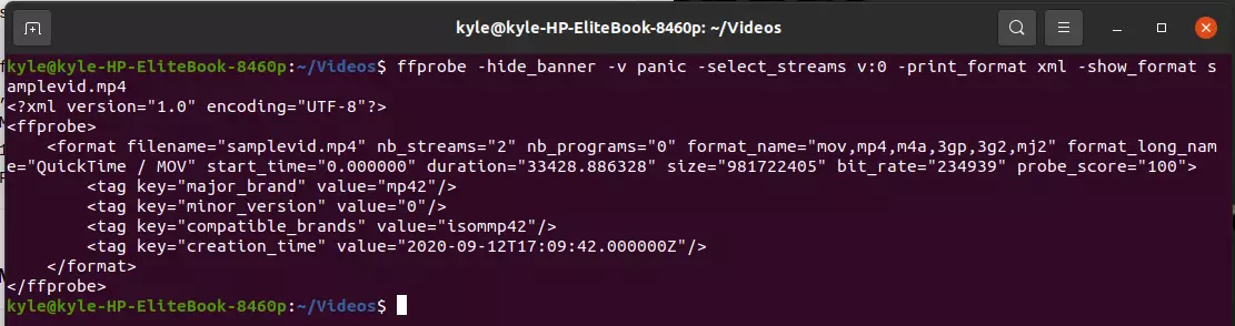 ffprobe Linux Command Example Paggamit 1082_14