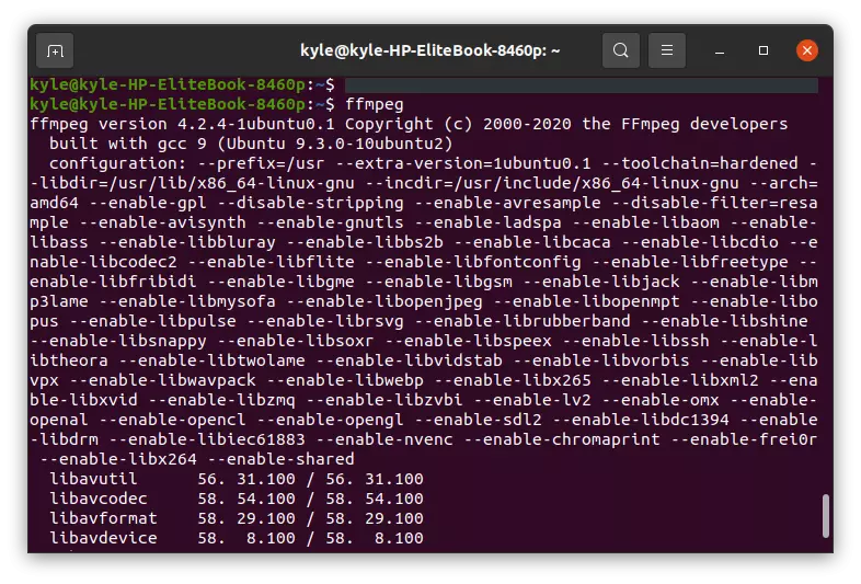 Příklad použití příkazu ffprobe Linux 1082_2