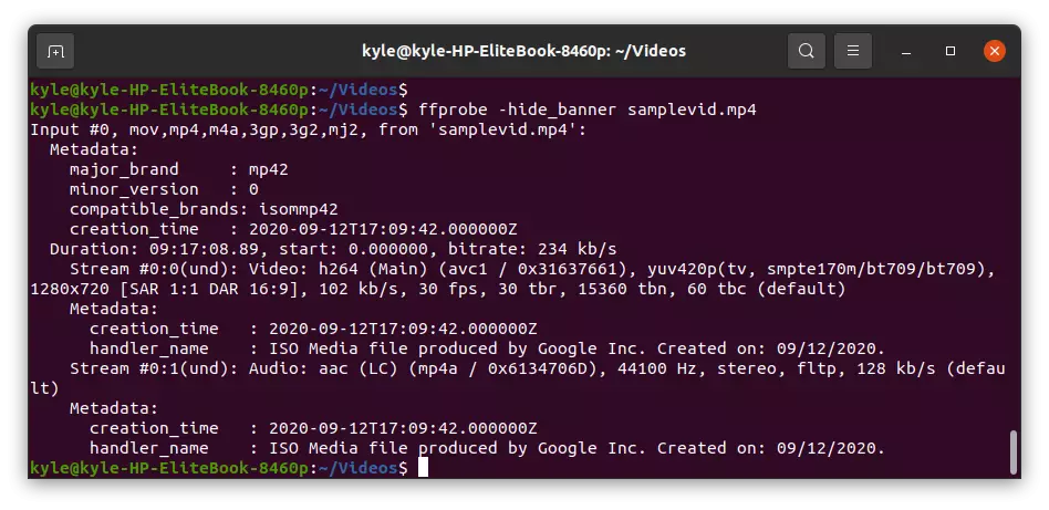 ffprobe Linux Command Example Paggamit 1082_4