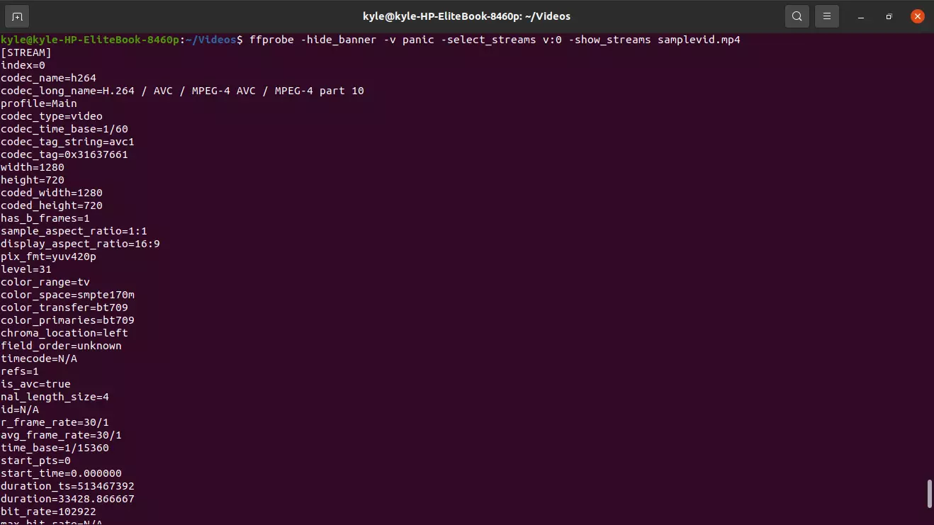 ffprobe Linux Command Example Paggamit 1082_8