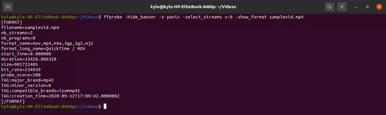 ffprobe Linux Command Example Paggamit 1082_9