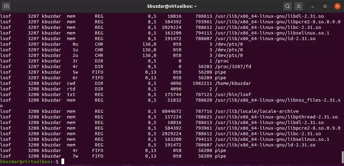 Hvernig á að nota LSOF skipunina í Linux 10924_2