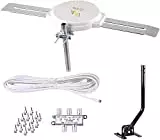 LAVA HD8008 Omnidirectionele 360 Graden HD TV 4K Omnipro TV Antenne OmniPro HD-8008 + Installatie Kit & FiveStar TV Antenne Jpole