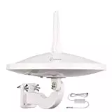 ANTOP UFO 720° Dual-Omni-Directional Outdoor HDTV Antenna Exclusive Smartpass Amplifier & 4G LTE Filter, Enhanced VHF/UHF Reception, Fit Outdoor/RV/Attic Use (33ft Coaxial Cable, 4K UHD Ready)