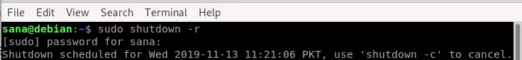 วิธีปิดเครื่องหรือรีบูตระบบ Debian 10 อย่างถูกต้อง 11037_6