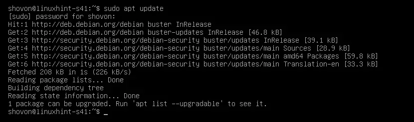 Configuración de un servidor de caché de paquetes de Debian 10 con Apt-Cacher-NG 11041_9