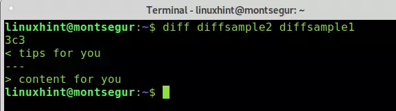diff ბრძანების მაგალითები Linux-ში 11045_8
