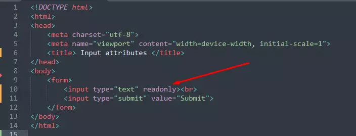 HTML માં ઇનપુટ ફોર્મ લક્ષણો 11144_5