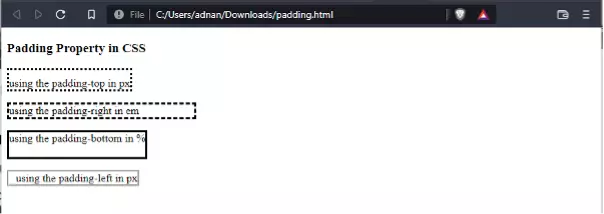 Padding Property hauv CSS piav qhia 11148_2