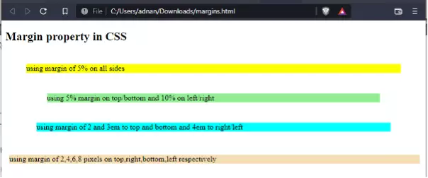 Margin Property mu CSS Yofotokozedwa 11149_4