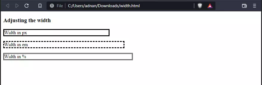 CSS मध्ये रुंदीचे गुणधर्म स्पष्ट केले 11150_2