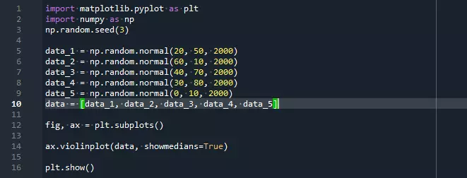 Matplotlib ਵਾਇਲਨ ਪਲਾਟ 11177_1