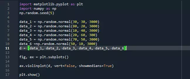 Matplotlib ਵਾਇਲਨ ਪਲਾਟ 11177_7