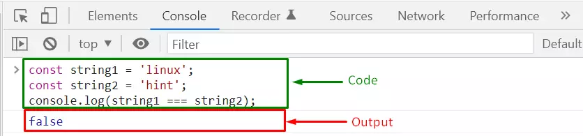 JavaScript دىكى تىزمىلارنى قانداق سېلىشتۇرۇش 11209_1