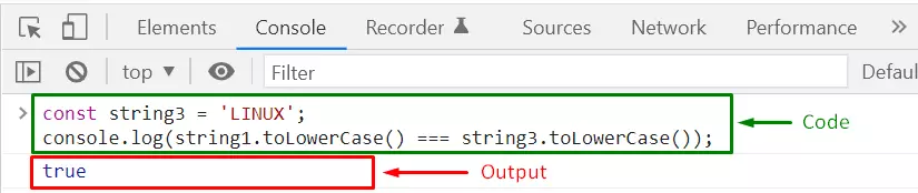 JavaScript دىكى تىزمىلارنى قانداق سېلىشتۇرۇش 11209_3