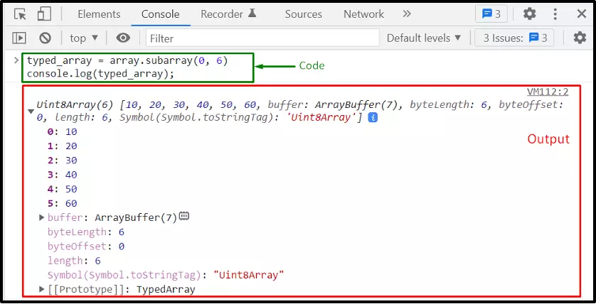 JavaScript TypedArray subarray() Pamaagi 11210_3