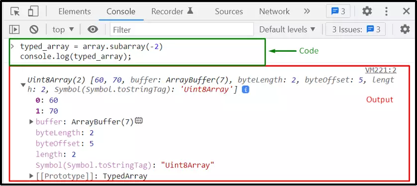 JavaScript TypedArray subarray() Metod 11210_6