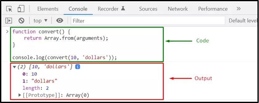 JavaScript Array.from() طريقو 11212_3