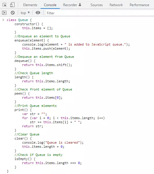 Kako implementirati JavaScript red koristeći niz 11221_1