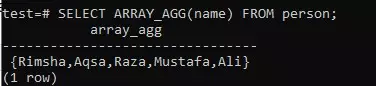 PostgreSQL ARRAY_AGG ශ්‍රිතය භාවිතා කරන්නේ කෙසේද? 11230_3