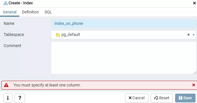 Mokhoa oa ho theha li-Indices ho PostgreSQL 11233_7