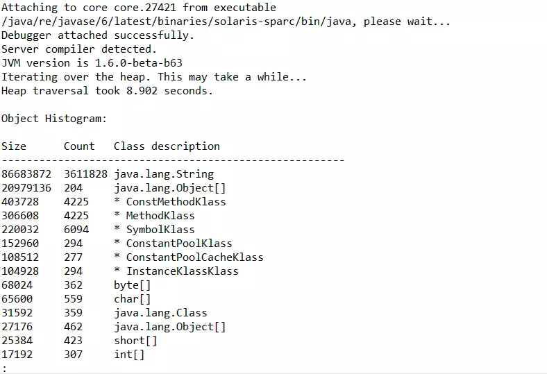 JMap en JStack foar begjinners 11283_6