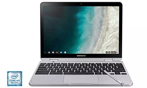 SAMSUNG XE520QAB-K02US Chromebook Plus V2, 2-in-1, Intel Core m3, 4GB RAM, 64GB eMMC, 13MP Camera, Chrome OS, 12.2', 16:10 Aspect Ratio, Light Titan